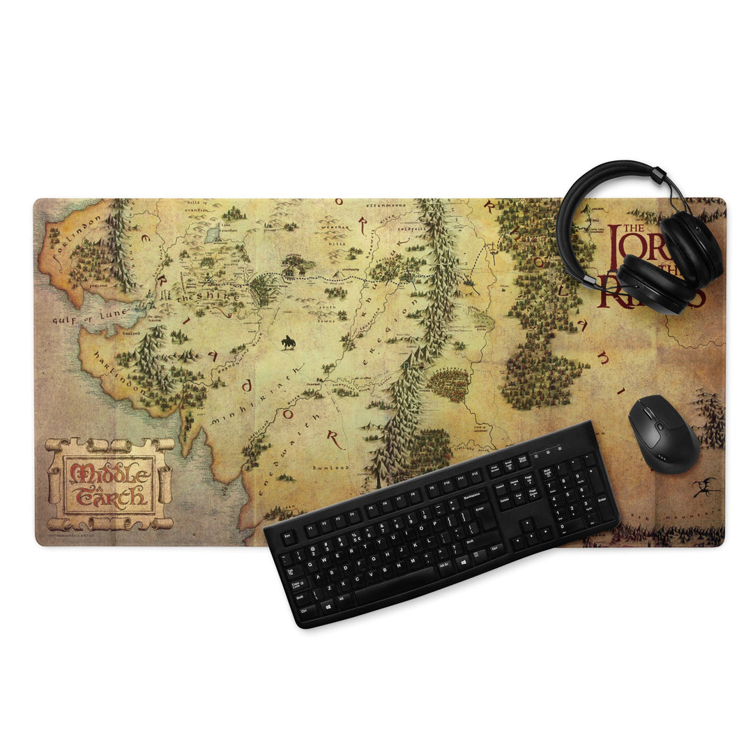 Lord of the Rings Lord of the Rings Middle Earth Map Gaming Mouse Pad ...