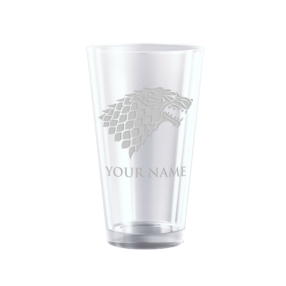 Game of Thrones House Stark Personalized Laser Engraved Pint Glass – WB ...